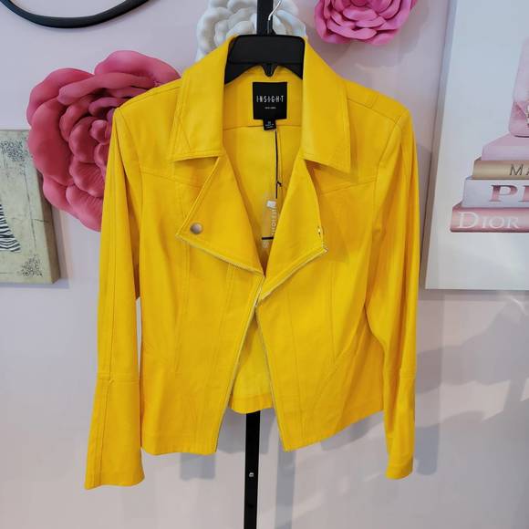Insight | Jackets & Coats | New Insight Women Moto Jacket In Yellow ...